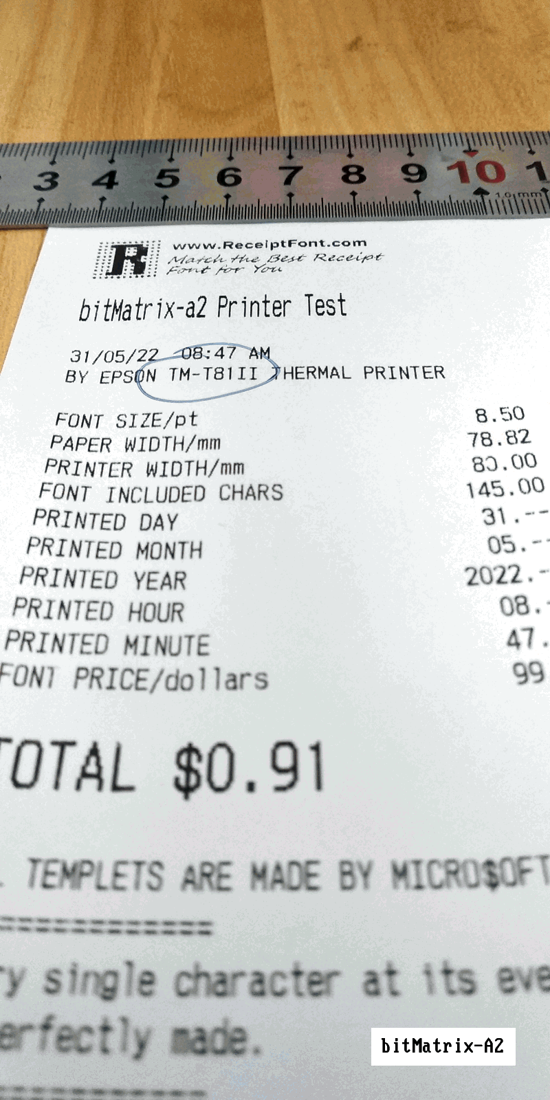 The Most Common Receipt Font For Thermal Printer Receipt Font POS
